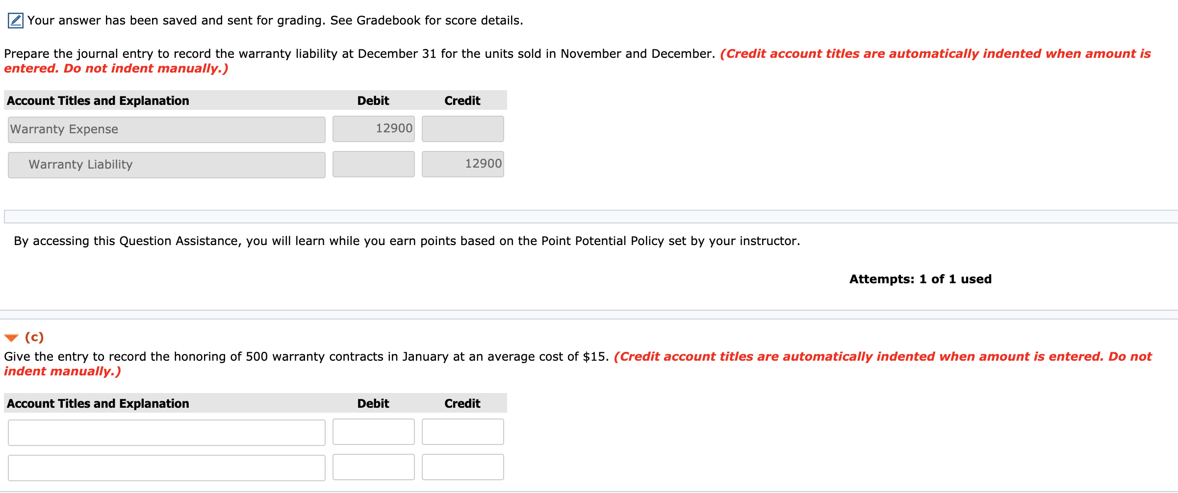 Solved Exercise 11-05 a-c (Part Level Submission) Crane | Chegg.com