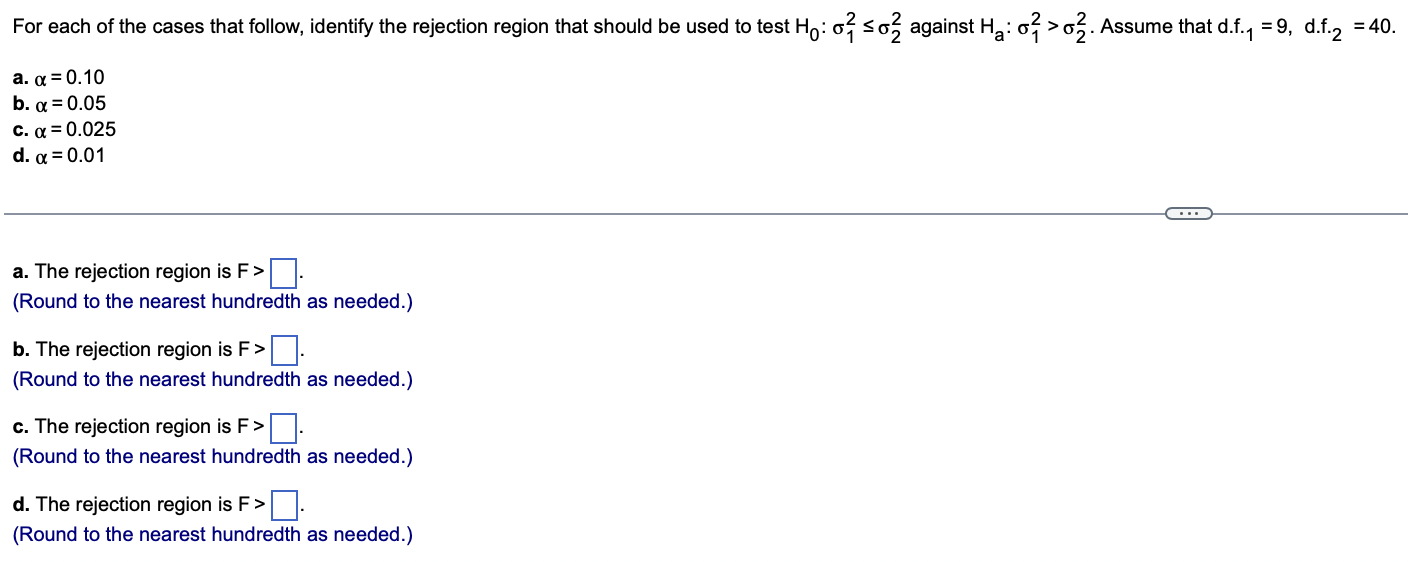 Solved For each of the cases that follow, identify the | Chegg.com