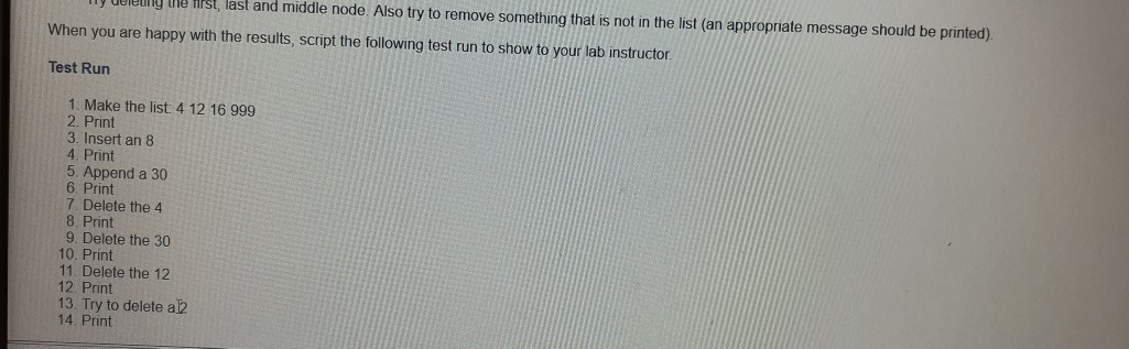 Cs115 Exercise C Simple Linked Lists Reparation A