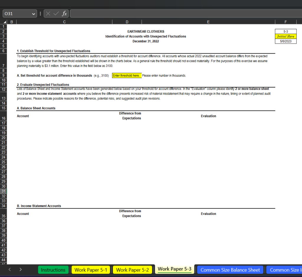 EarthWear Hands-on Mini-case Chapter 5 - Preliminary | Chegg.com