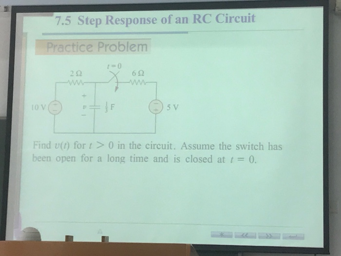Solved 7.5 Step Response of an RC Circuit Practice Problem 2 | Chegg.com