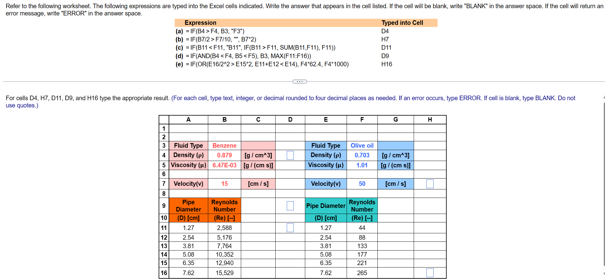 Solved Refer to the following worksheet. The following | Chegg.com