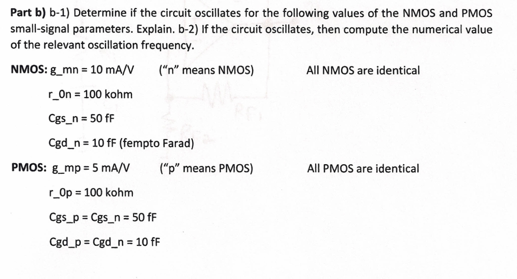 Solved Compute The Oscillation Frequency And Condition For