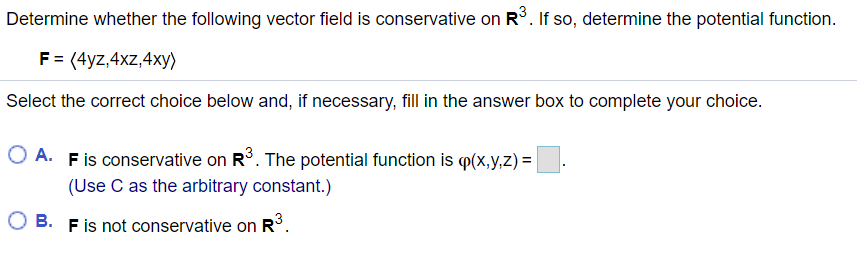Solved Determine whether the following vector field is | Chegg.com