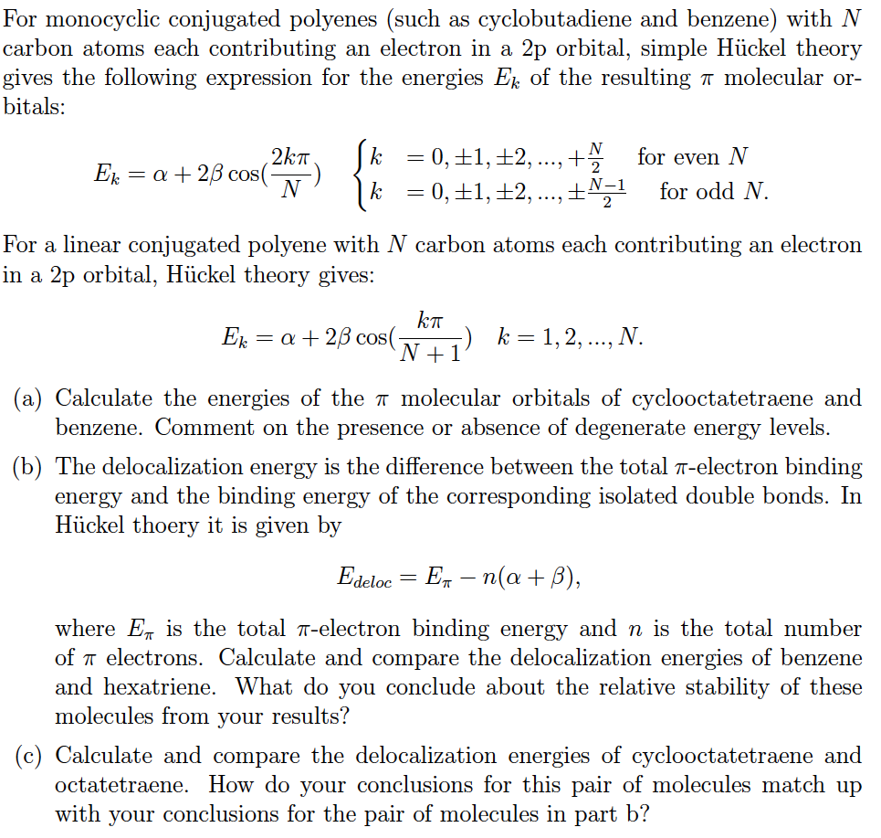 Solved For monocyclic conjugated polyenes (such as | Chegg.com