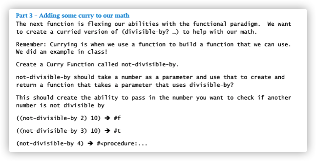 Adding some curry to our math The next function is | Chegg.com