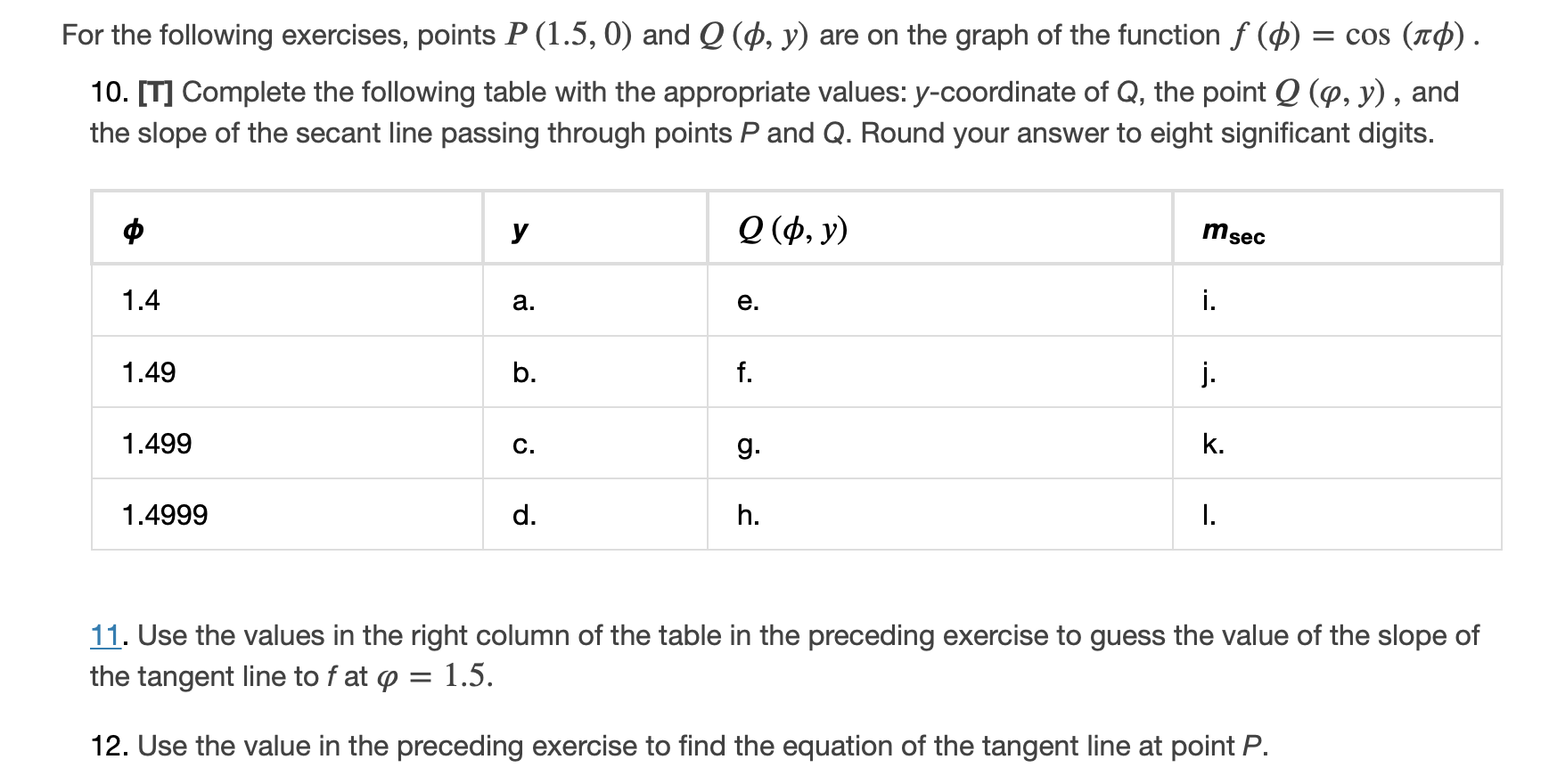 Solved For the following exercises, points P(1.5,0) and | Chegg.com