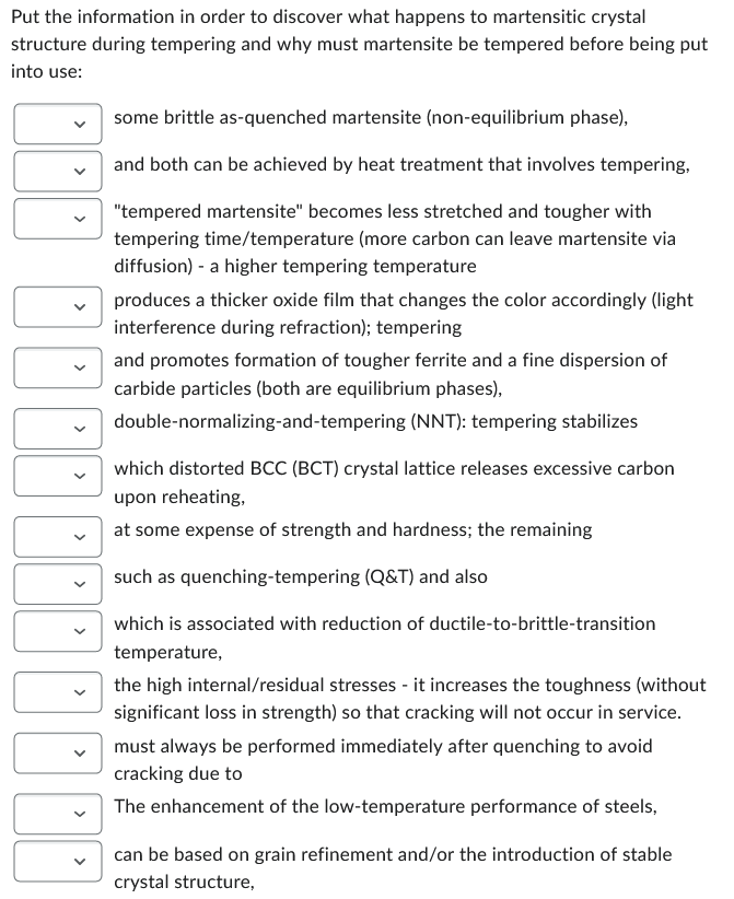 Put the information in order to discover what happens | Chegg.com