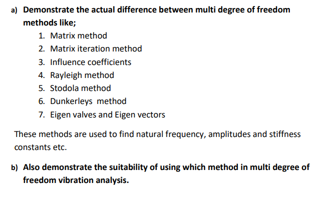 Solved a) Demonstrate the actual difference between multi | Chegg.com