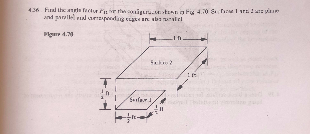 Solved 4.36 Find the angle factor F12 for the configuration | Chegg.com