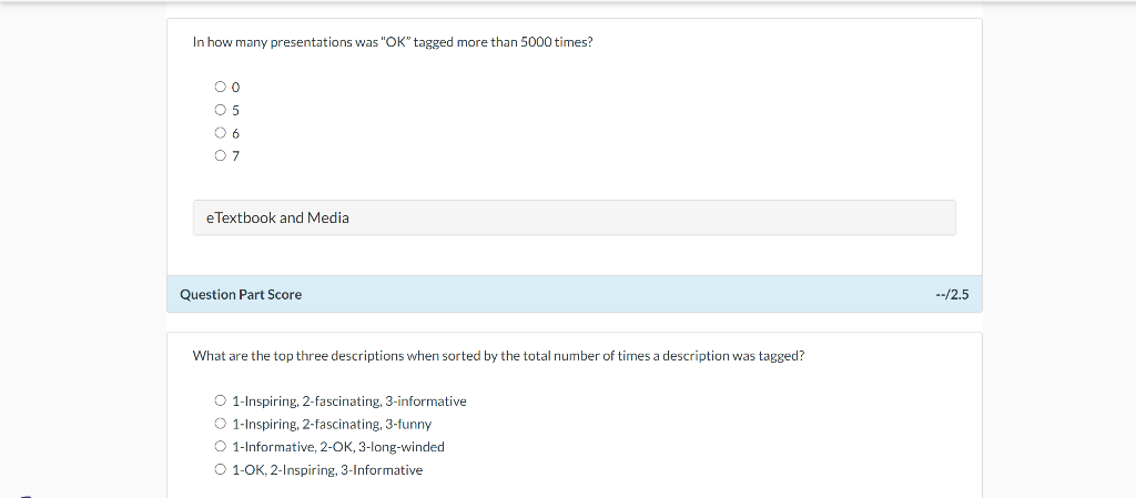 Solved TED Talk Managers are working with new speakers on | Chegg.com
