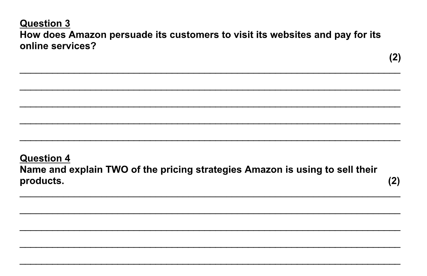 Solved Question 3 How does Amazon persuade its customers to | Chegg.com