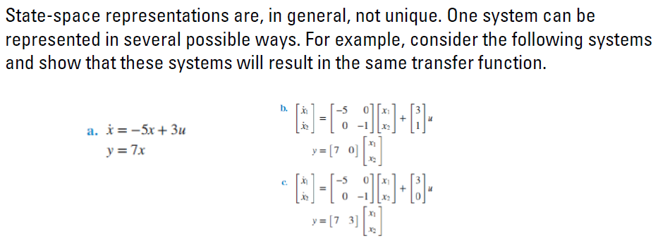 Solved State Space Representations Are In General Not
