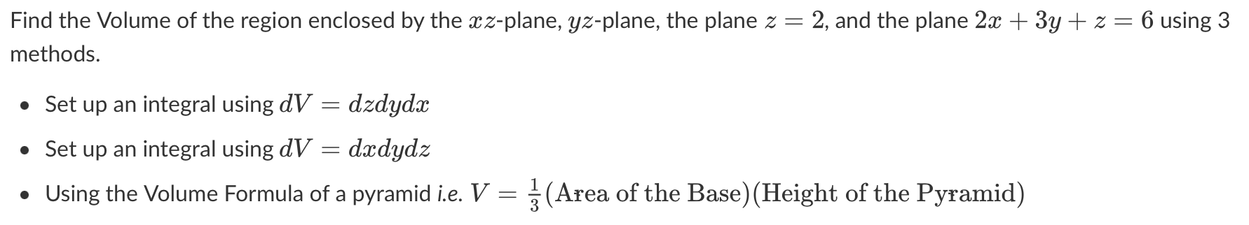 Solved Find the Volume of the region enclosed by the | Chegg.com