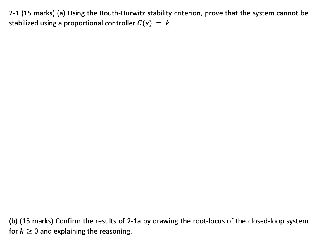 Question 2-The objective of the control system in an | Chegg.com
