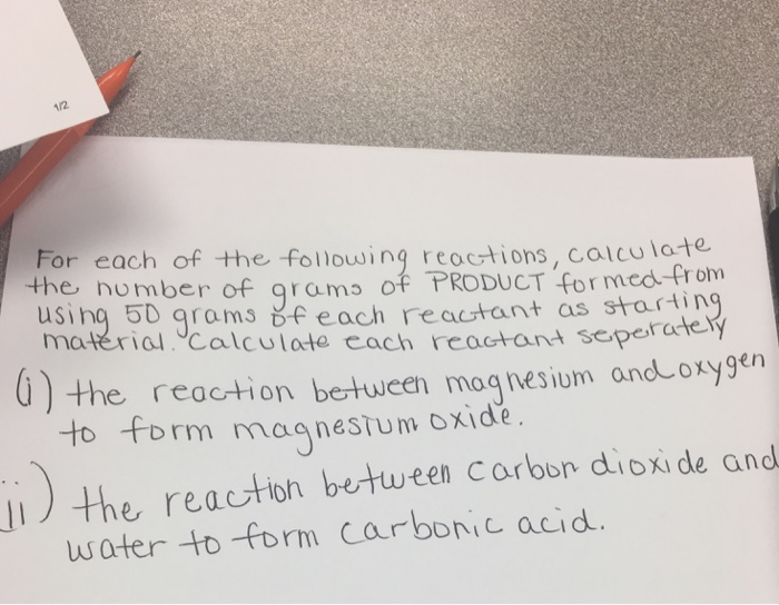 Solved For each of the following reactions, calculate the | Chegg.com