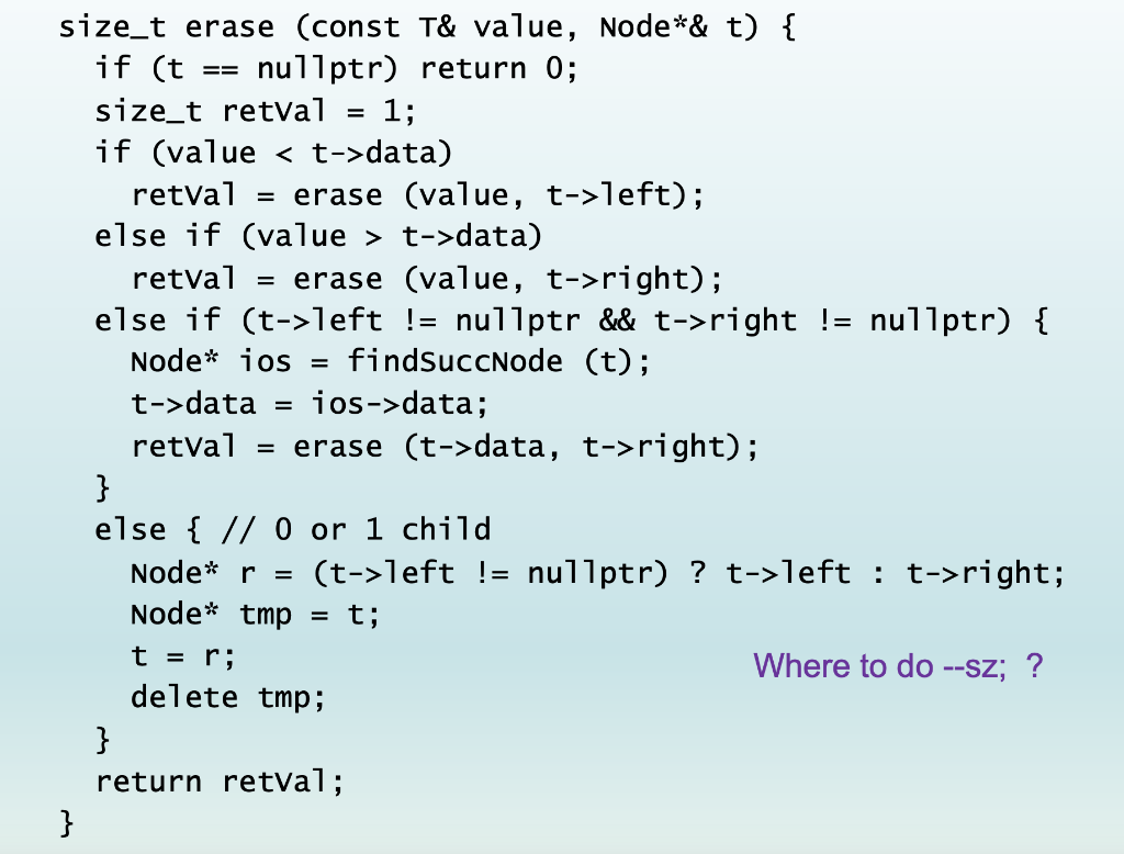 Solved Find iterator find (const T\& seek) \{ // Remember | Chegg.com