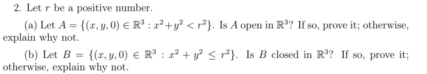 Solved 2. Let r be a positive number. (a) Let | Chegg.com