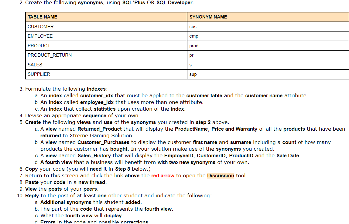 Solved 3. Formulate the following indexes: a. An index | Chegg.com