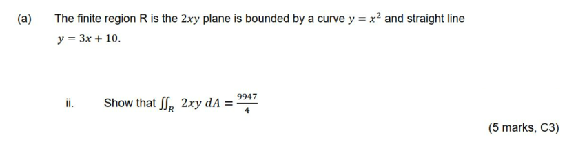 Solved (a) The finite region R is the 2xy plane is bounded | Chegg.com