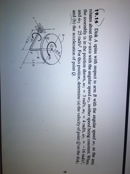 Solved Disk A spins with respect to arm B with the angular | Chegg.com