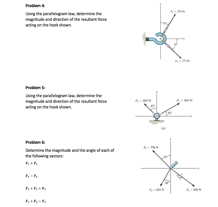 Solved Problem 1 Fi250 Lb Using Rectangular Components 
