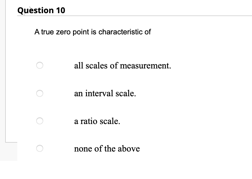 Solved The major difference between an interval and a ratio | Chegg.com