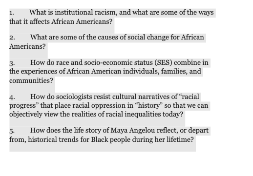 Solved 1. What is institutional racism, and what are some of | Chegg.com