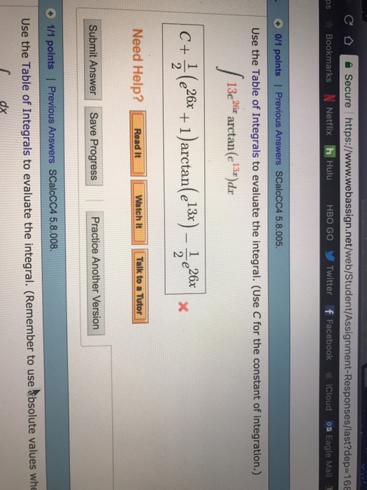 Solved Use the Table of Integrals to evaluate the integral. | Chegg.com