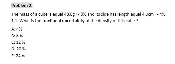 Solved The mass of a cube is equal 48,0 g+−8% and its side | Chegg.com