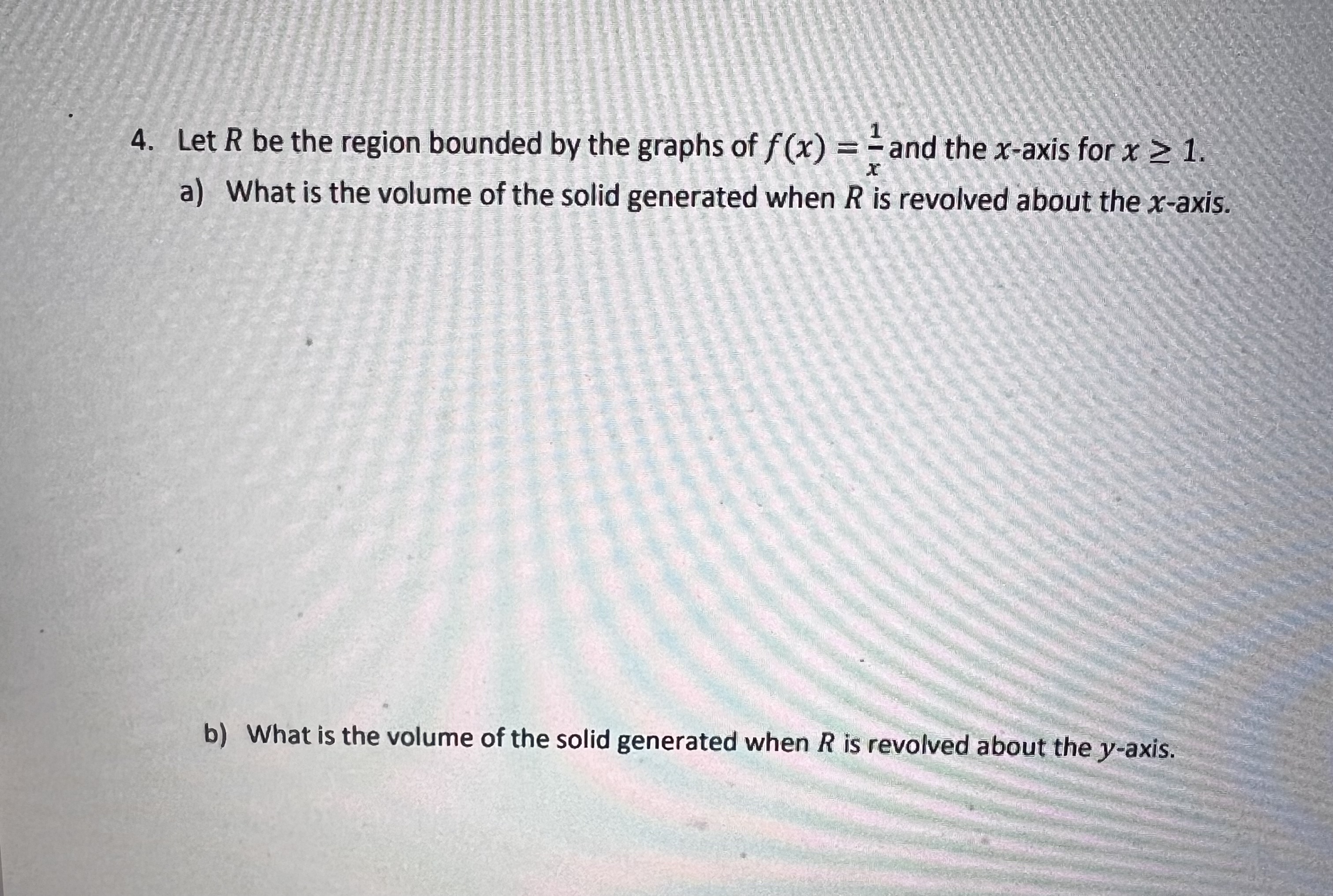 Solved 4. Let R be the region bounded by the graphs of | Chegg.com