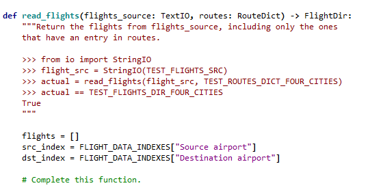 Solved FLIGHT_DATA_INDEXES ={ "Flight ID": θ, "Source | Chegg.com