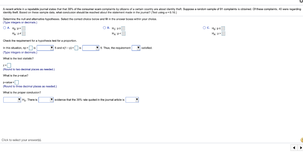 Solved A recent article in a reputable journal states that | Chegg.com