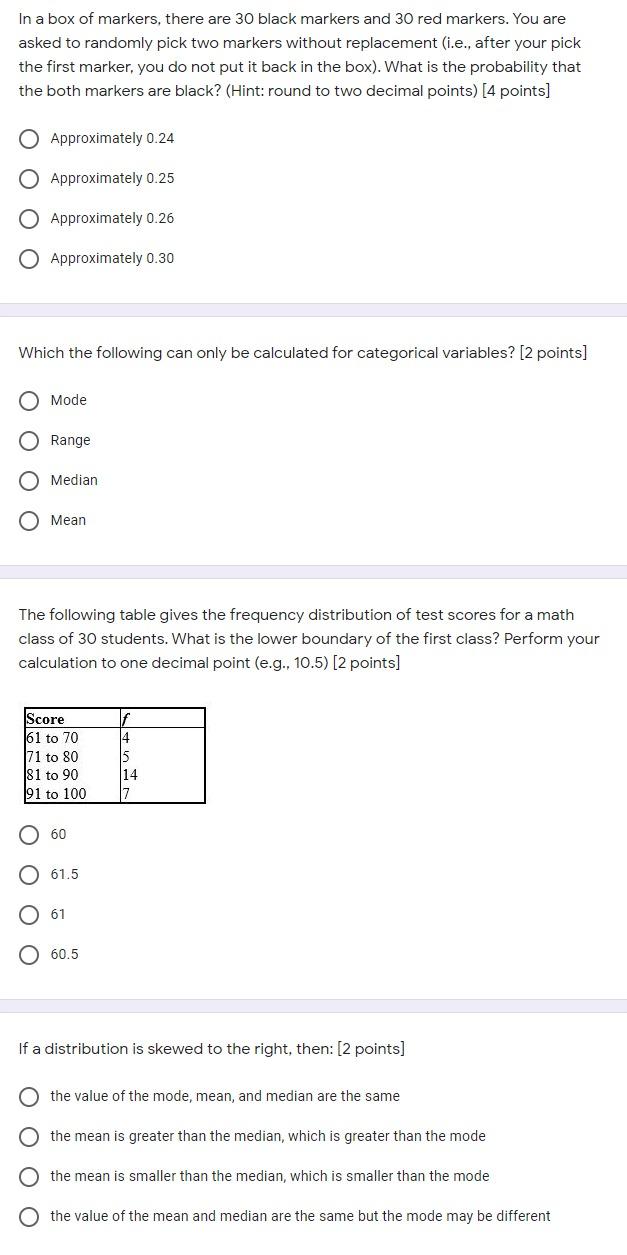 Solved In a box of markers, there are 30 black markers and | Chegg.com