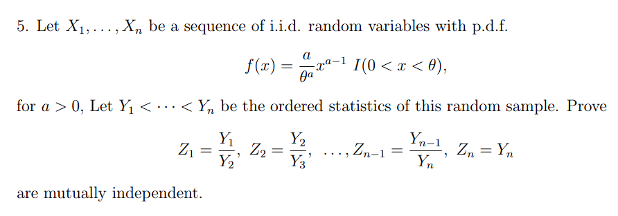 Solved 5. Let X1,…,Xn be a sequence of i.i.d. random | Chegg.com