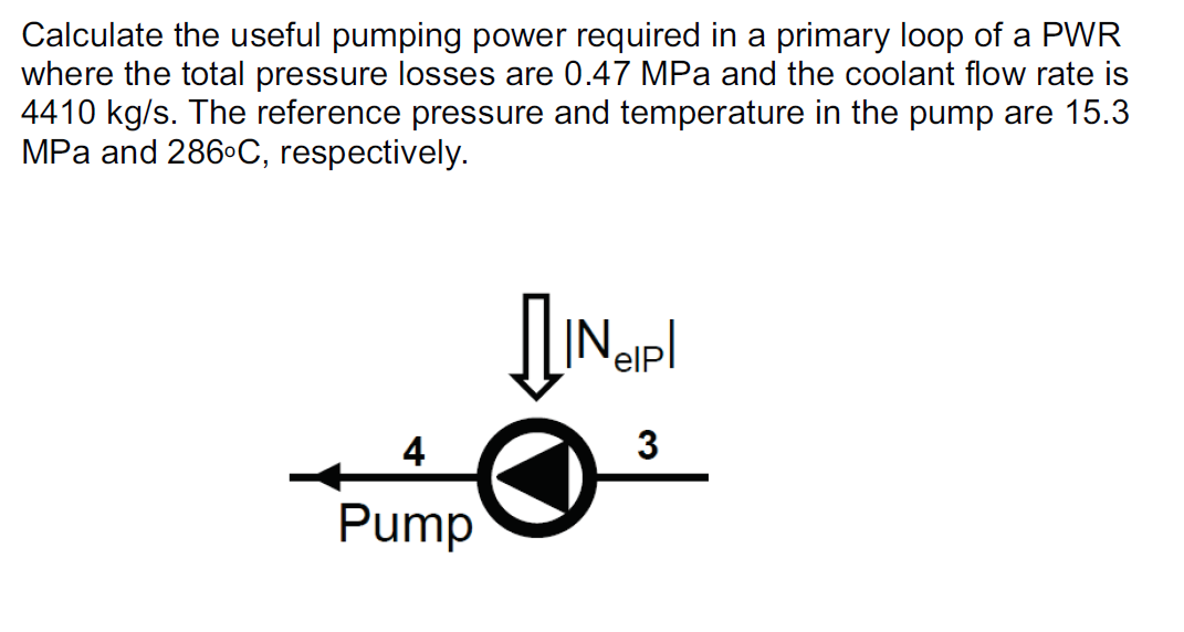 Solved Calculate the useful pumping power required in a | Chegg.com