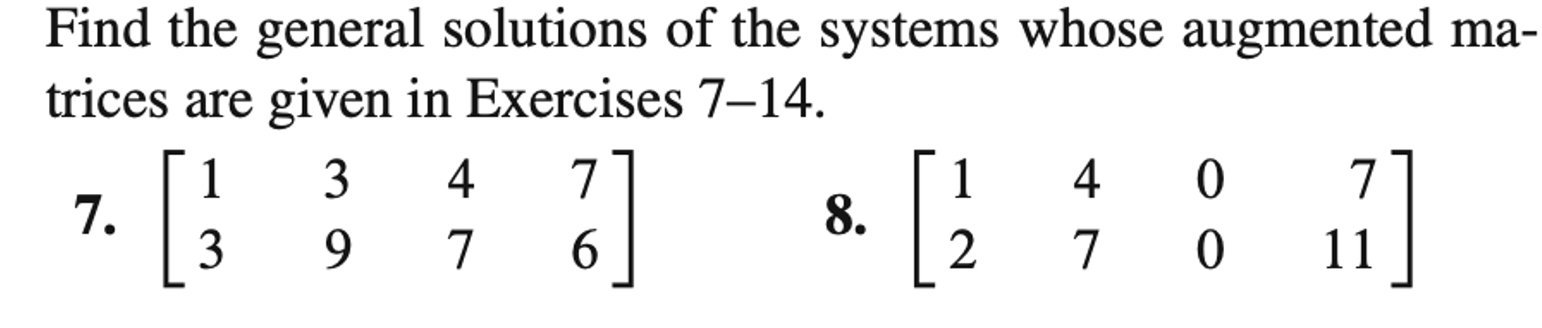 Solved Find the general solutions of the systems whose | Chegg.com