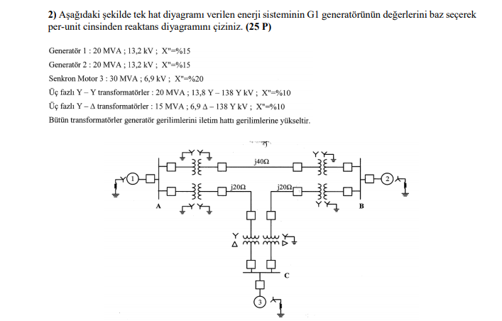 Solved Draw the reactance diagram in Per-units by selecting | Chegg.com