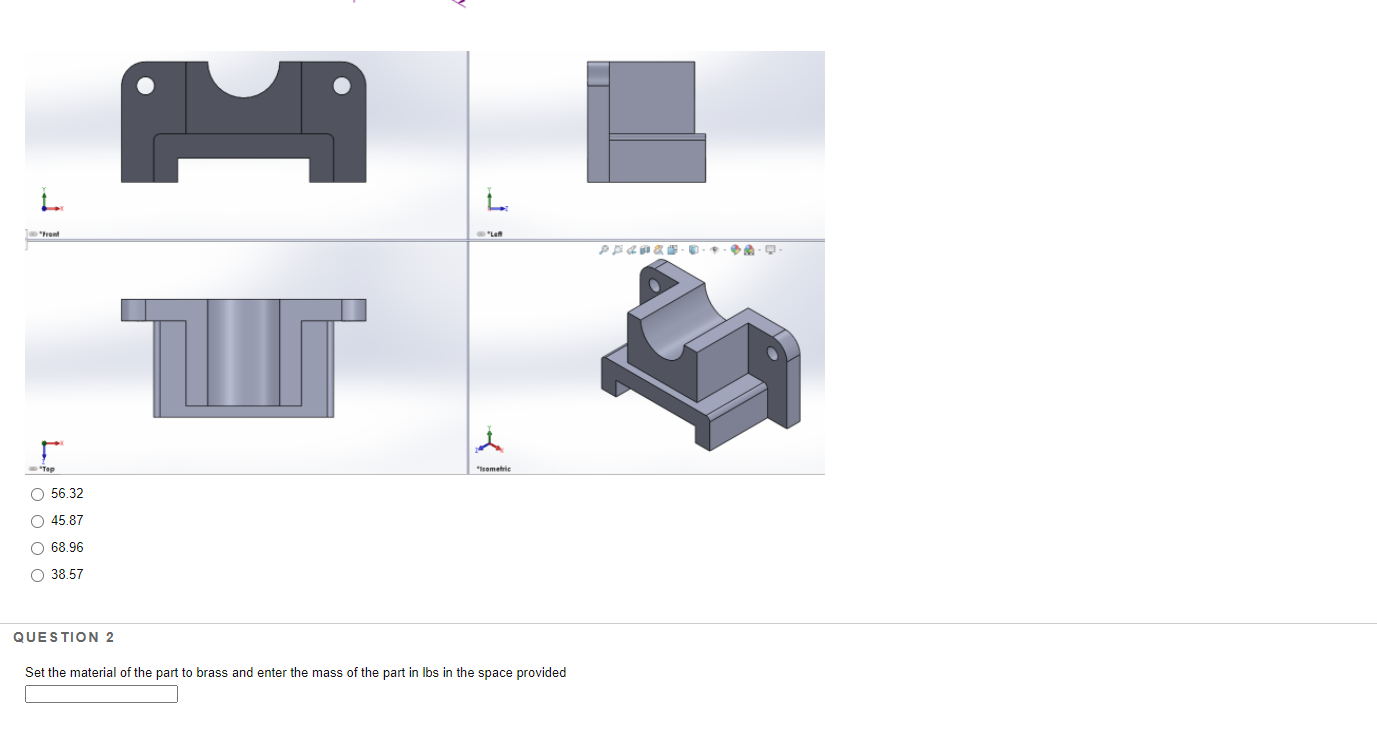 Solved QUESTION 1 Create the part shown in the figures | Chegg.com