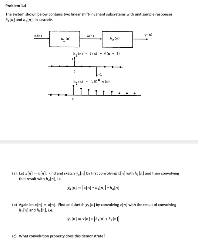 Solved Problem 1.4 The system shown below contains two | Chegg.com