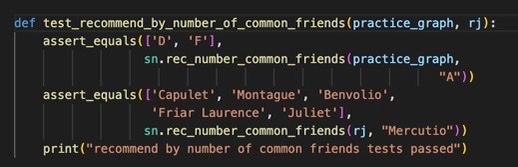 Solved ef rec_number_common_friends(graph, user): iniin | Chegg.com
