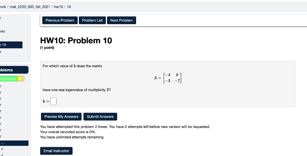 Solved work/ mat_2233 003 fall 2021 /hw 10 / 10 1 Previous | Chegg.com