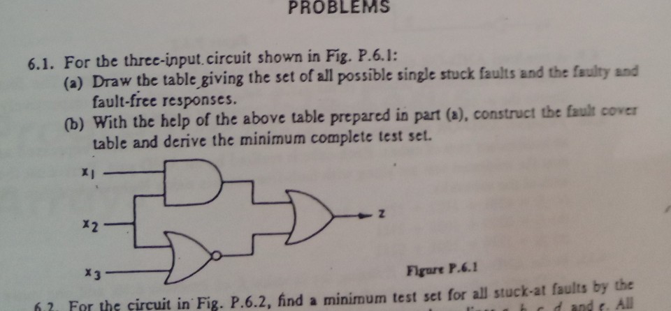 PROBLEMS 6.1. For the three-input.circuit shown in | Chegg.com
