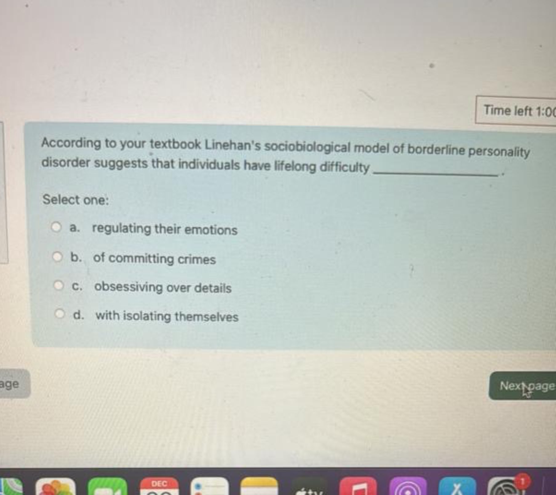 Solved According to your textbook Linehan's sociobiological | Chegg.com