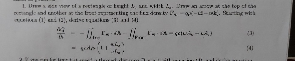 Solved Equation 1: dq/dt = - double integral (Fm * | Chegg.com