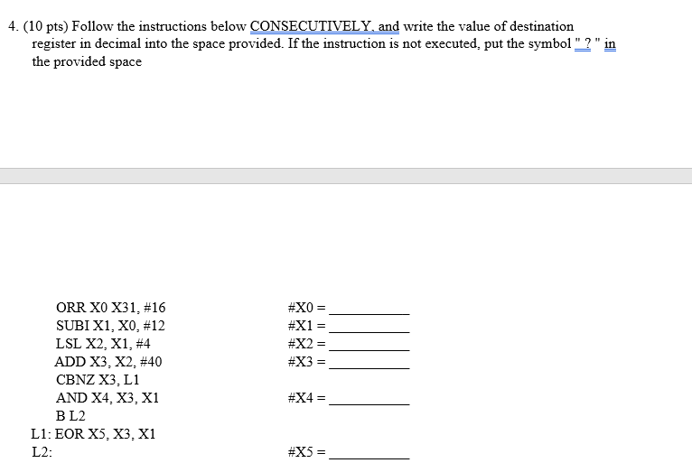 Solved 4. (10 pts) Follow the instructions below | Chegg.com