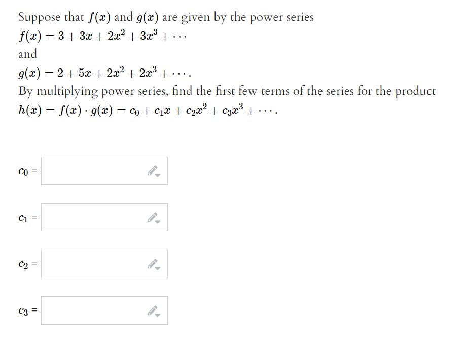 Solved Suppose that f(x) and g(x) are given by the power | Chegg.com
