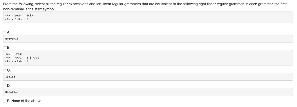 Solved From the following, select all the regular | Chegg.com