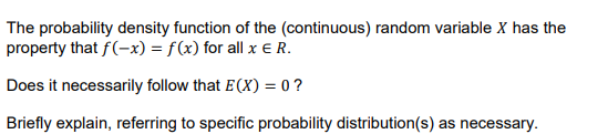 Solved The probability density function of the continuous) | Chegg.com
