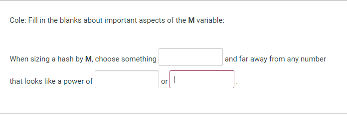 Solved Cole: Fill in the blanks about important aspects of | Chegg.com